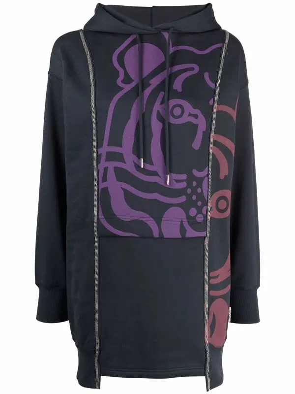 Kenzo Graphic Print Pullover Hoodie