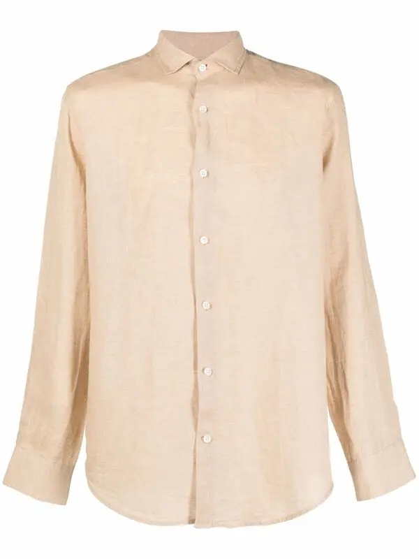Frescobol Carioca Long-sleeve Linen Shirt - Neutrals