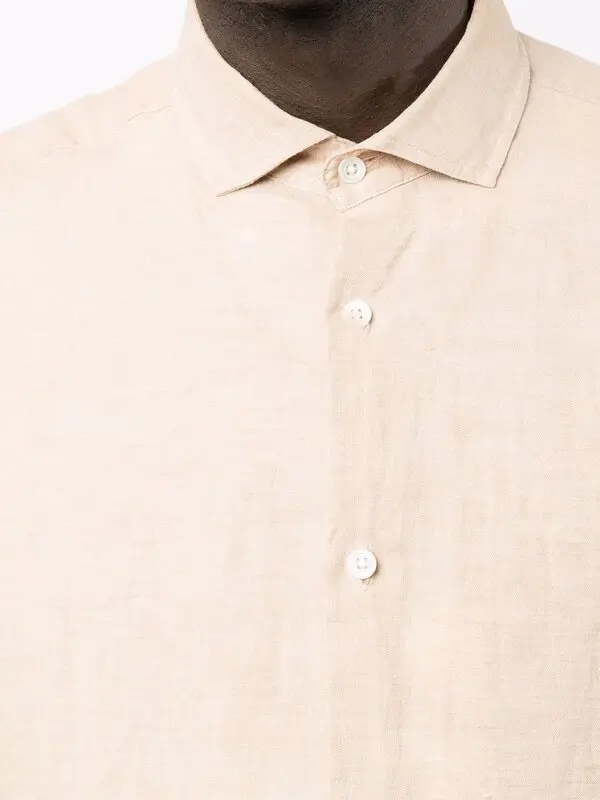 Frescobol Carioca Long-sleeve Linen Shirt - Neutrals