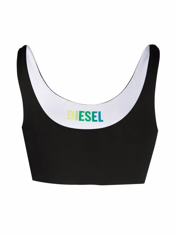 DIESEL® We Get Real Bikini Top - Black