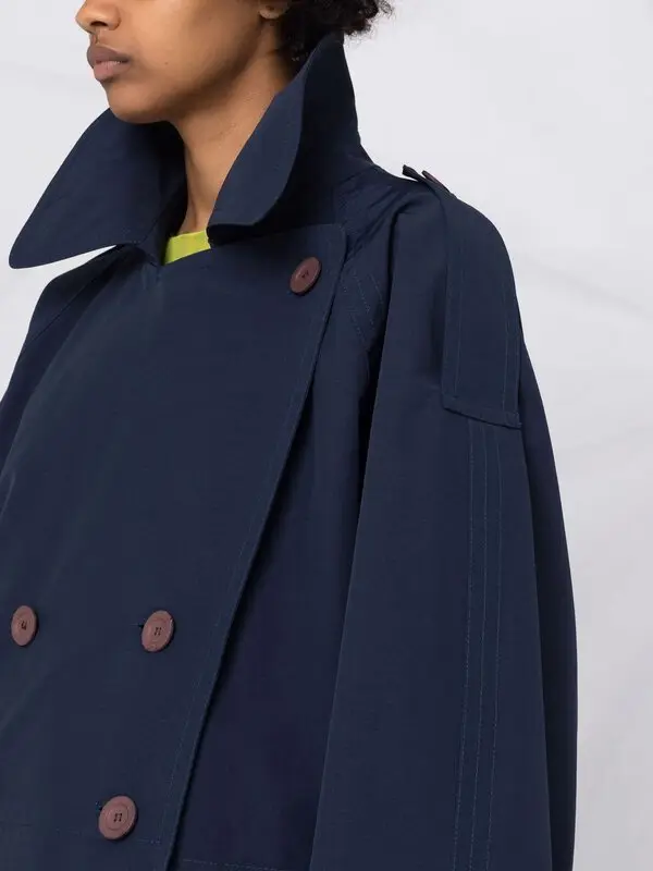Acne Studios ネイビー クロップドトレンチコート Acne Studios Cropped Trench Jacket - Blue | Editorialist