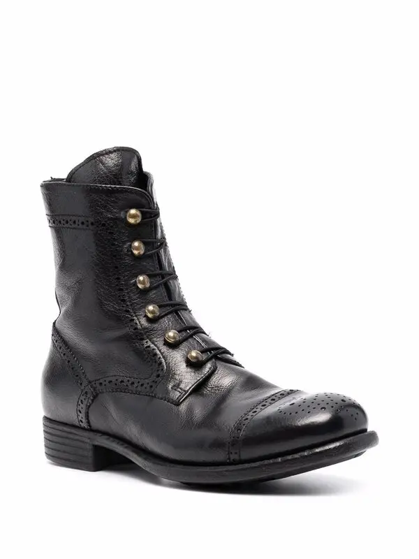 Officine Creative Off-centre Button Boots