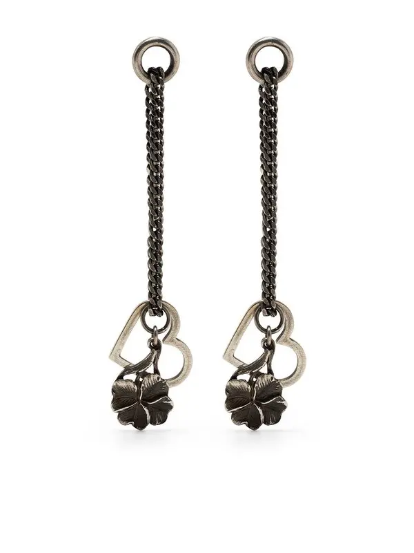 Werkstatt:München Heart-pendant Dangle Earrings