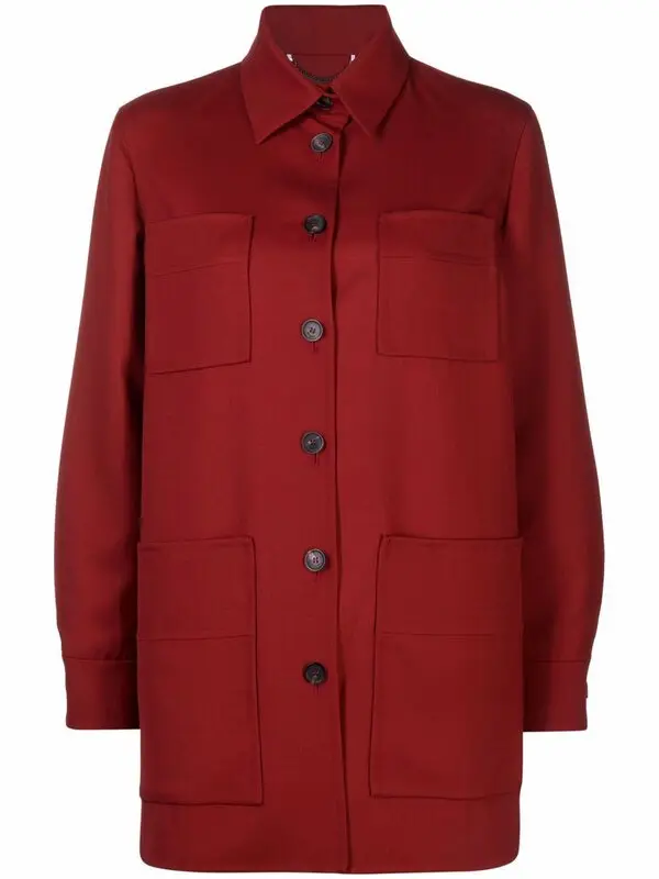FERRAGAMO Long-sleeve Virgin Wool Shirt