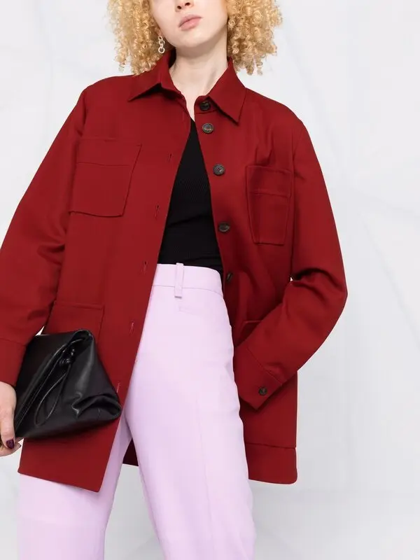 FERRAGAMO Long-sleeve Virgin Wool Shirt