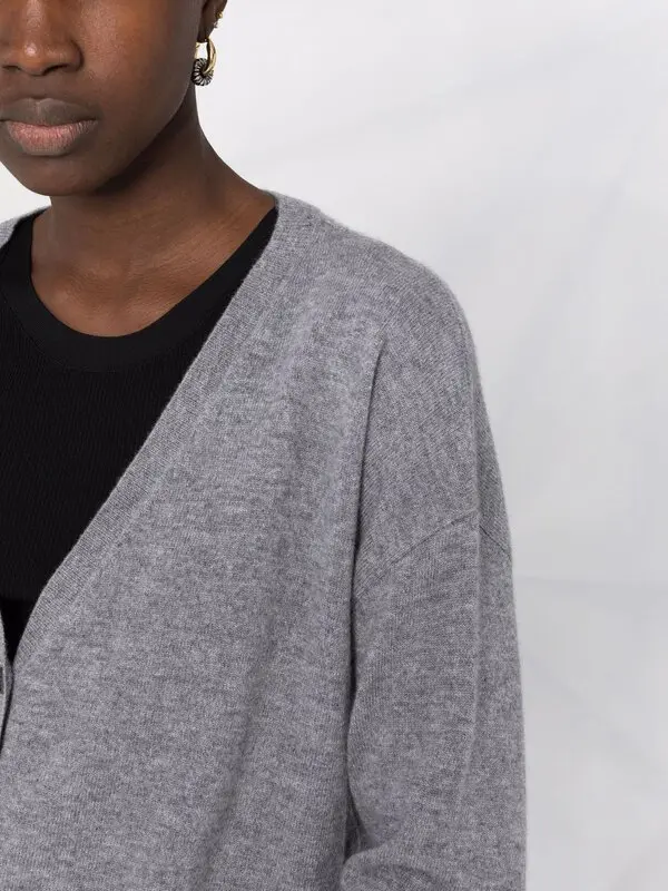 LISA YANG V-neck Cashmere Cardigan - Grey