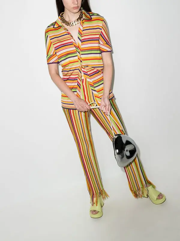 Kenneth Ize Striped Shirt Dress In Yellow - 83% Off | Editorialist