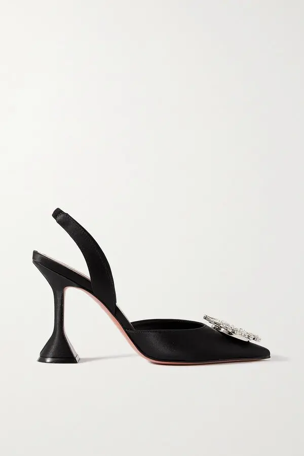 Amina Muaddi Begum Slingback Pumps - Black