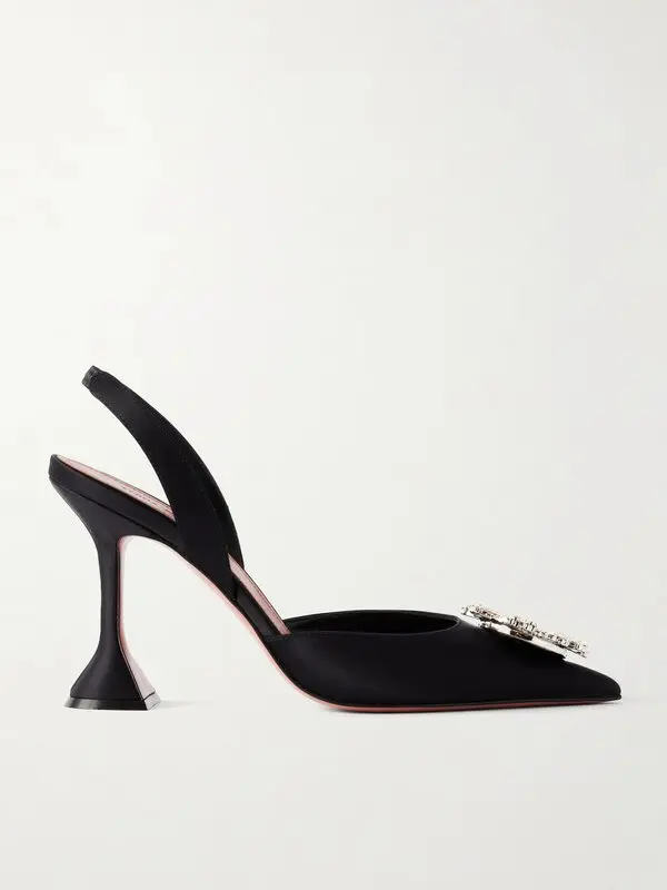 Amina Muaddi Begum Slingback Pumps - Black
