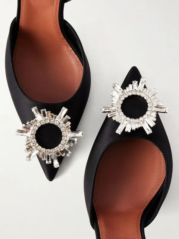 Amina Muaddi Begum Slingback Pumps - Black