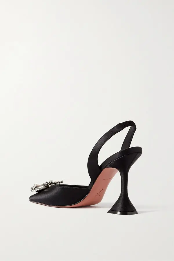 Amina Muaddi Begum Slingback Pumps - Black