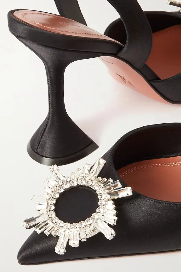 Amina Muaddi Begum Slingback Pumps - Black