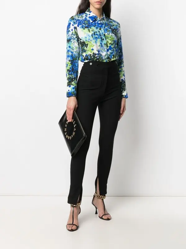 Stella McCartney High-waisted Skinny Trousers With Decorative Buttons