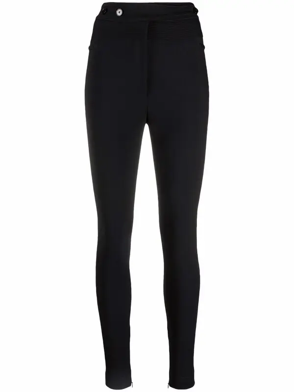 Stella McCartney High-waisted Skinny Trousers With Decorative Buttons