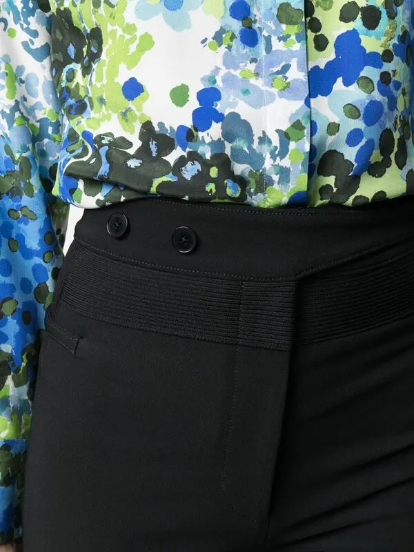 Stella McCartney High-waisted Skinny Trousers With Decorative Buttons