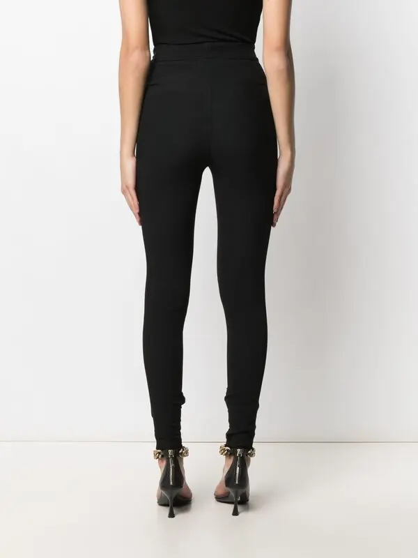 Stella McCartney High-waisted Skinny Trousers With Decorative Buttons
