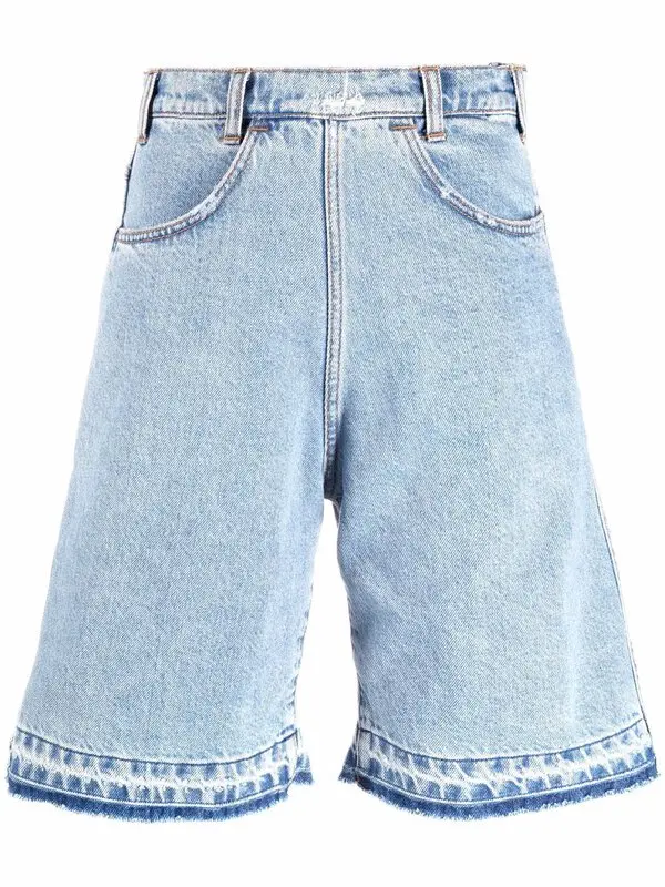 Philosophy Di Lorenzo Serafini Wide-leg Denim Shorts