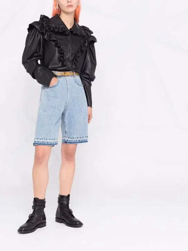 Philosophy Di Lorenzo Serafini Wide-leg Denim Shorts