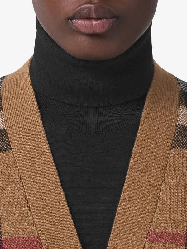Burberry Checked Wool-cashmere Cardigan