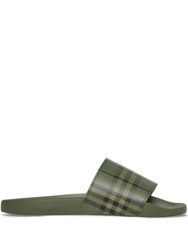 Burberry Check Print Slides