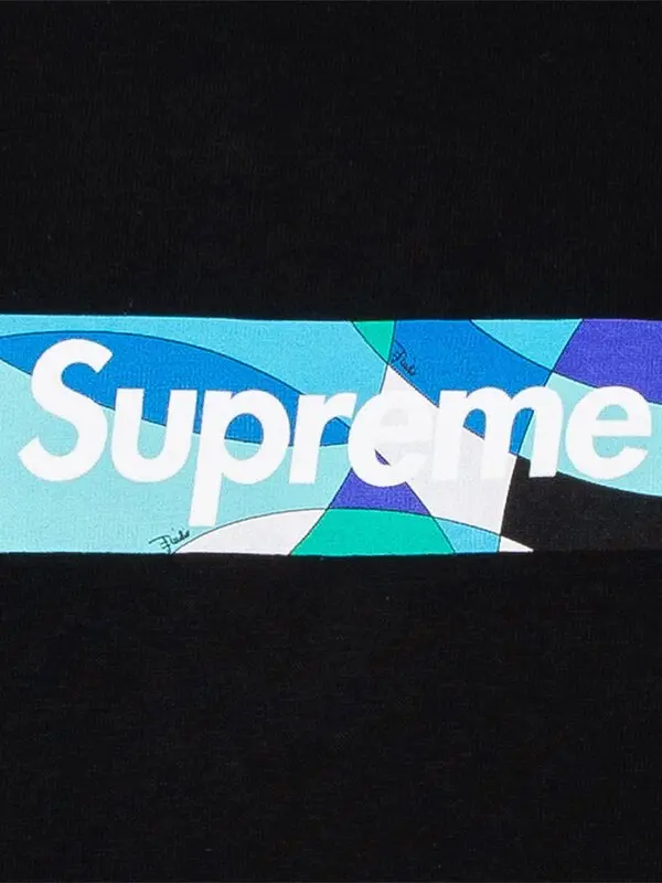 Supreme X Emilio Pucci Box Logo T-shirt - Black