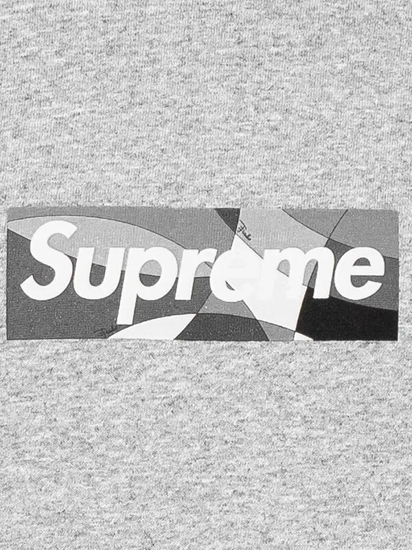 Supreme X Emilio Pucci Box Logo Crewneck T-shirt - Grey