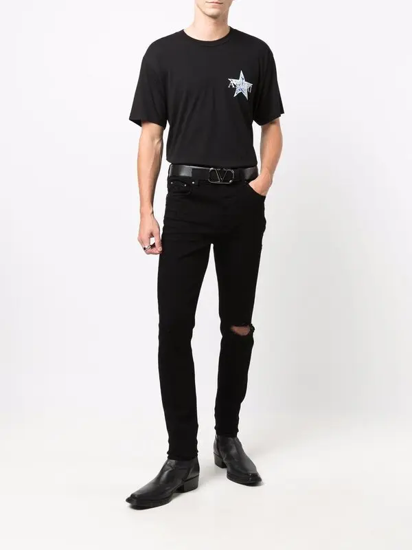 Amiri Distressed-finish Slim-cut Jeans