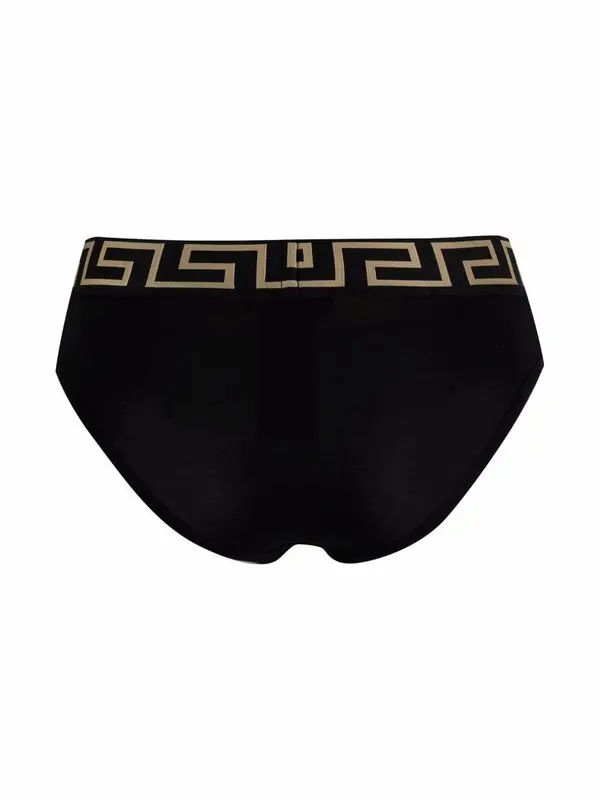 Versace Greca Border Briefs - Black