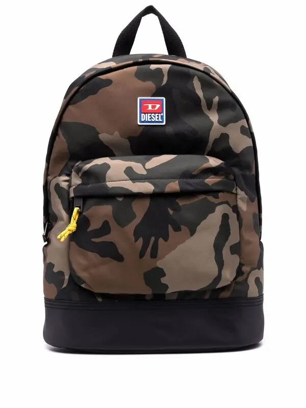 DIESEL Camouflage-print Backpack - Green
