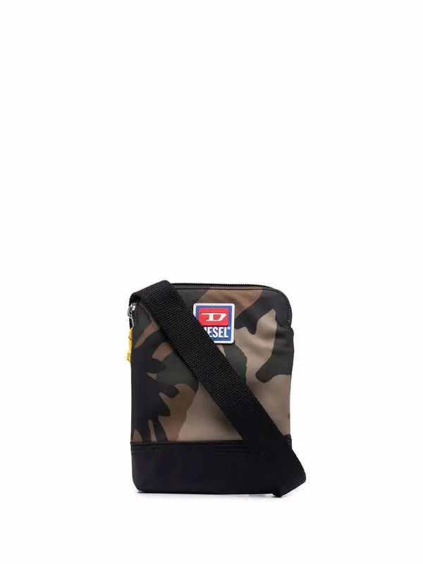 DIESEL® Camouflage Print Crossbody Bag - Green