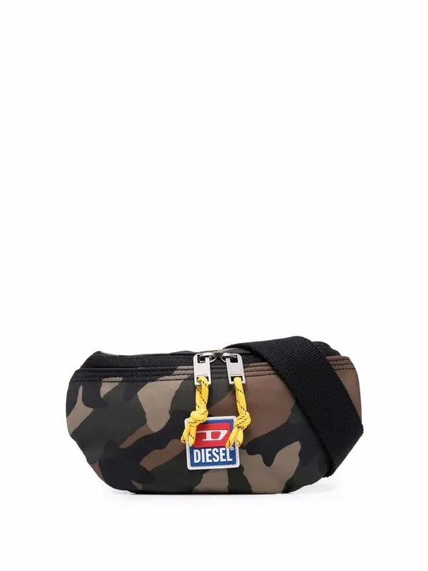 DIESEL® Camouflage Print Belt Bag - Green