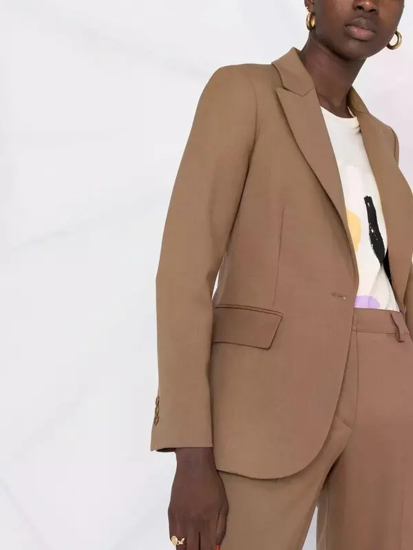 P.a.r.o.s.h Single-breasted Tailored Blazer - Brown