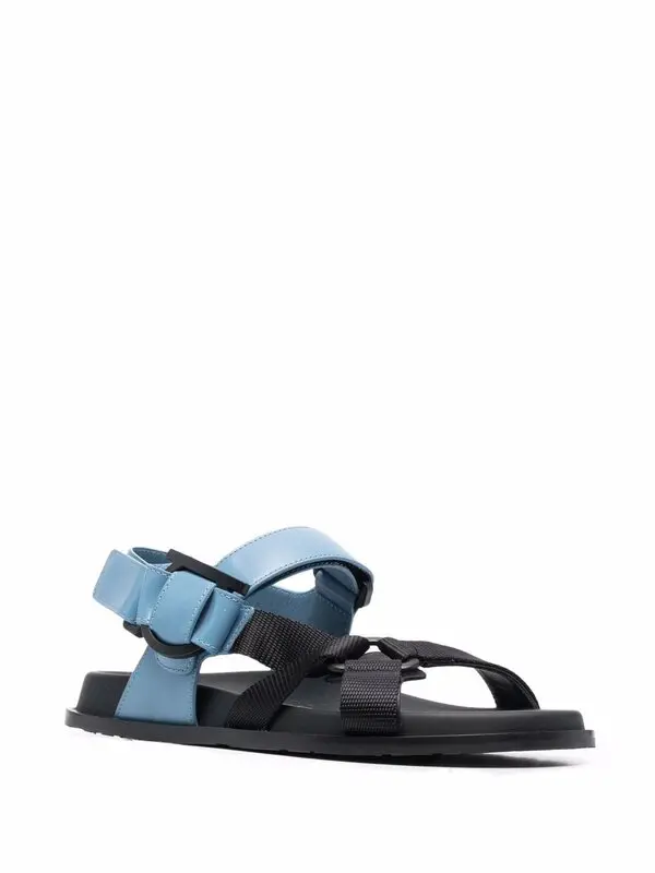 FERRAGAMO Leather Strappy Sandals - Blue