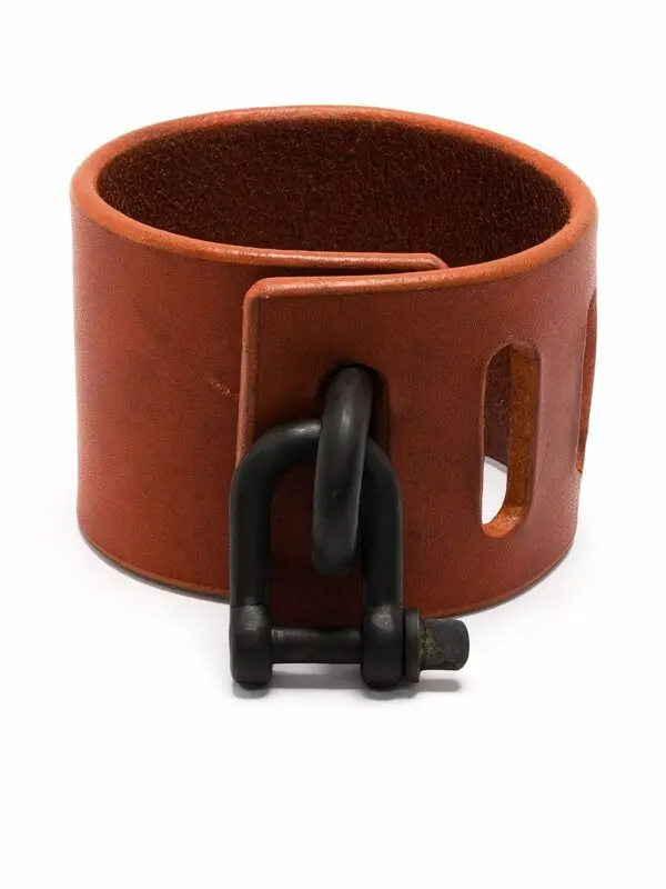PARTS OF FOUR Restraint-charm Leather Bracelet - Orange