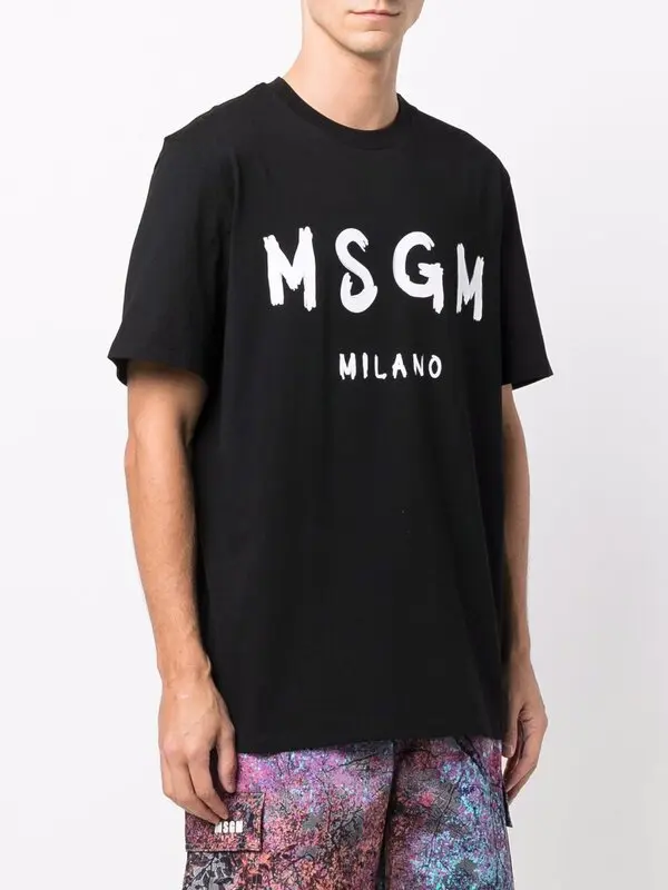 MSGM Milano Logo T-shirt - Black
