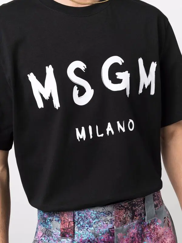 MSGM Milano Logo T-shirt - Black