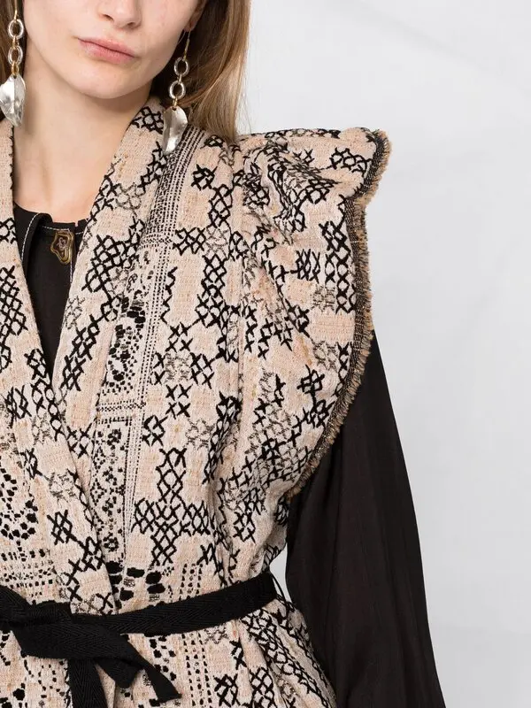 FORTE_FORTE Abstract Pattern Jacket