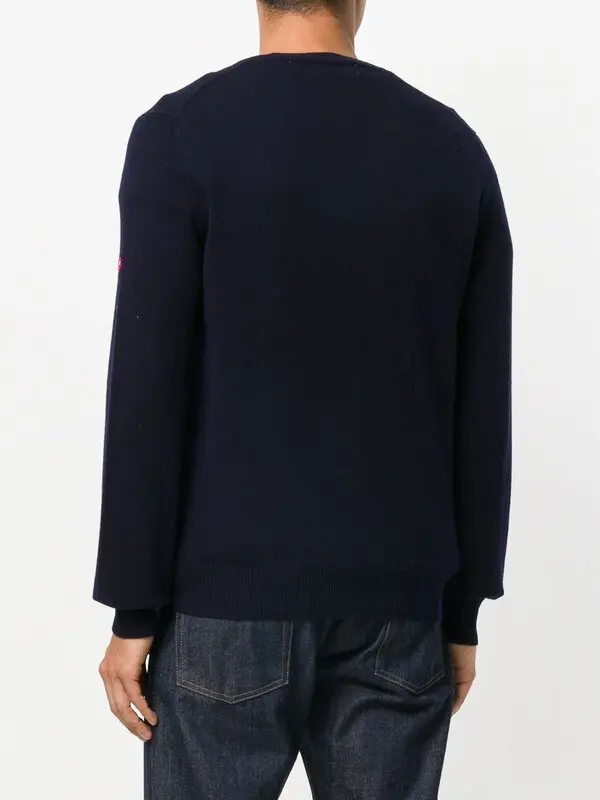 Play Comme Des Garcon Heart-patch Sweater - Blue