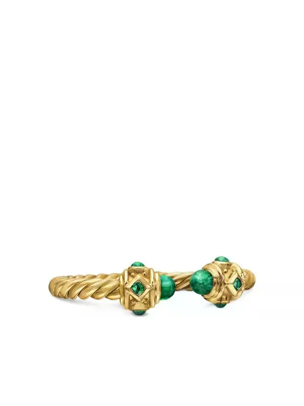 David Yurman 18kt Yellow Renaissance Emerald Ring - Gold