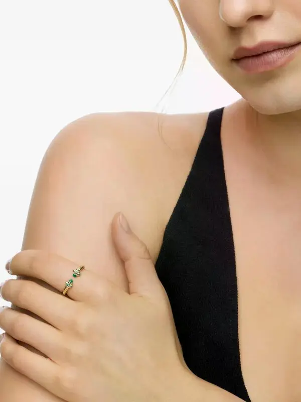 David Yurman 18kt Yellow Renaissance Emerald Ring - Gold