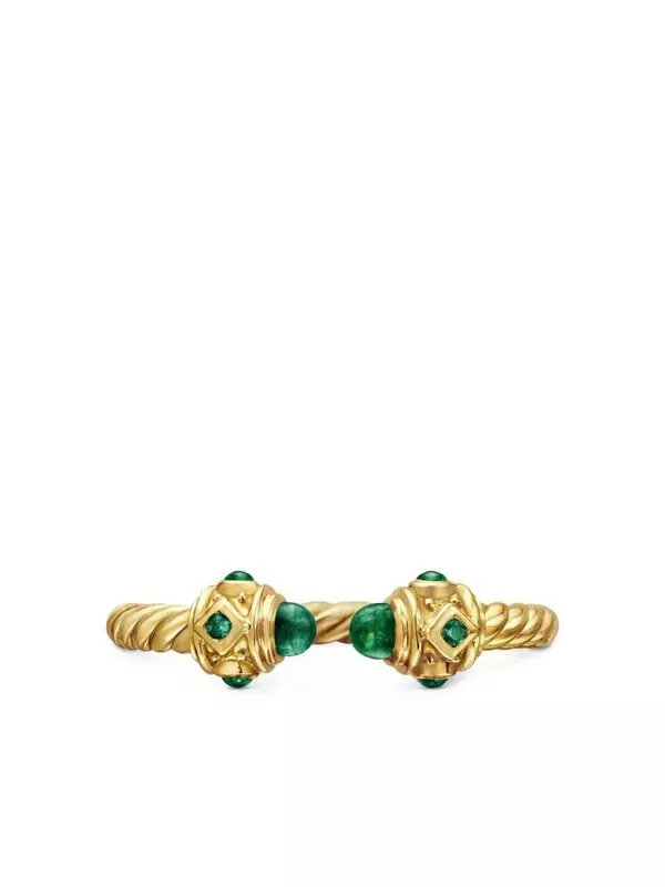 David Yurman 18kt Yellow Renaissance Emerald Ring - Gold