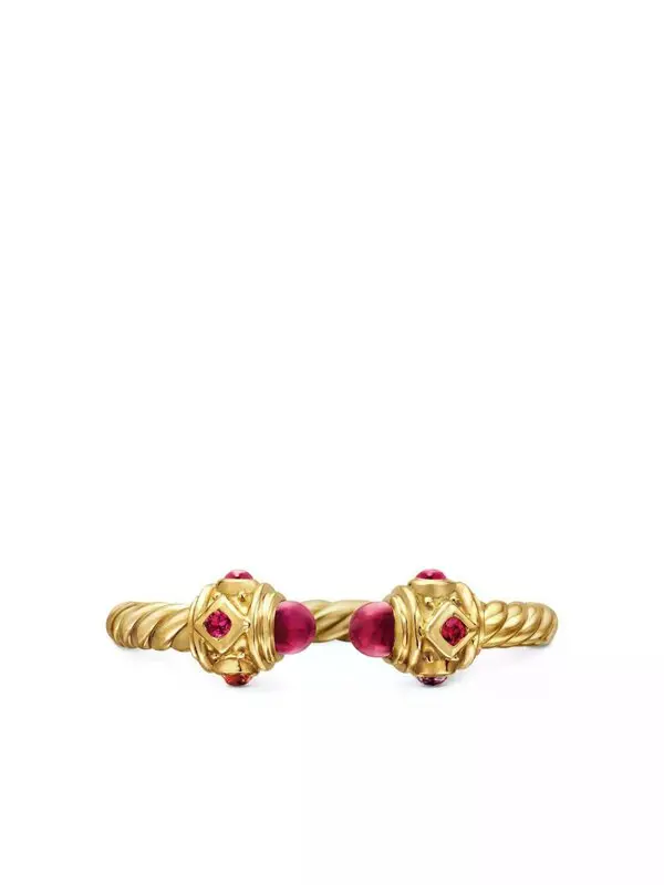 David Yurman 18kt Yellow Renaissance Ruby Ring - Gold