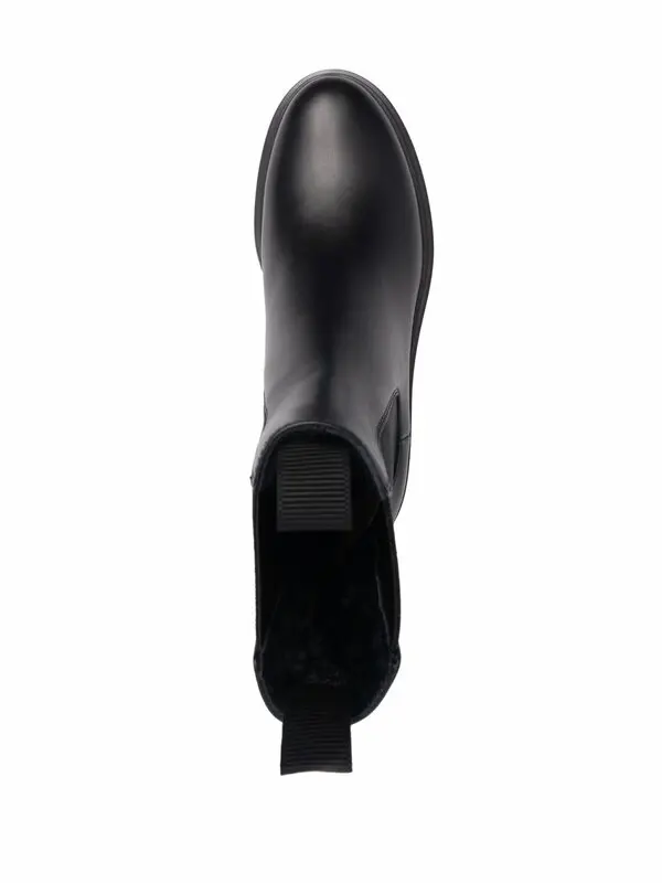 GIANVITO ROSSI Chunky Leather Chelsea Boots - Black