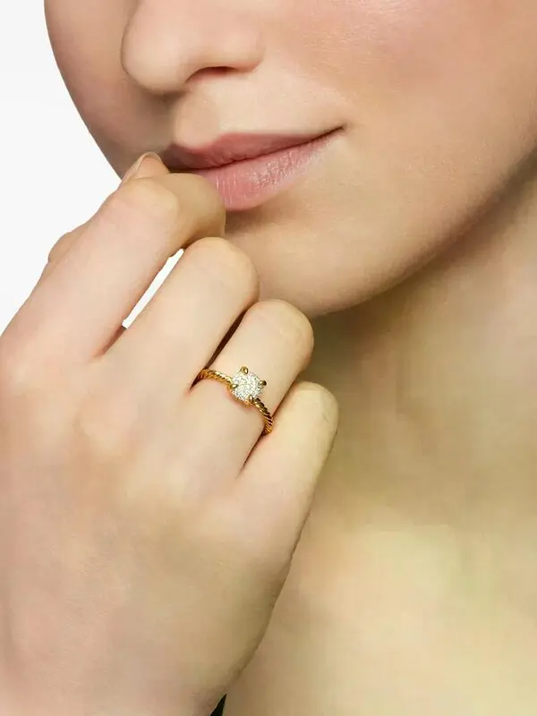 David Yurman 18kt Yellow Petite Chatelaine Diamond Ring