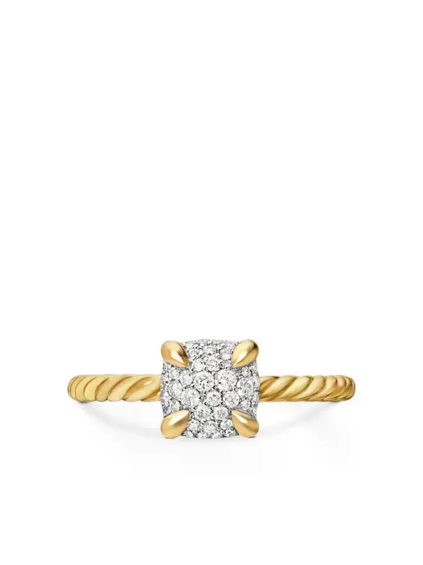 David Yurman 18kt Yellow Petite Chatelaine Diamond Ring