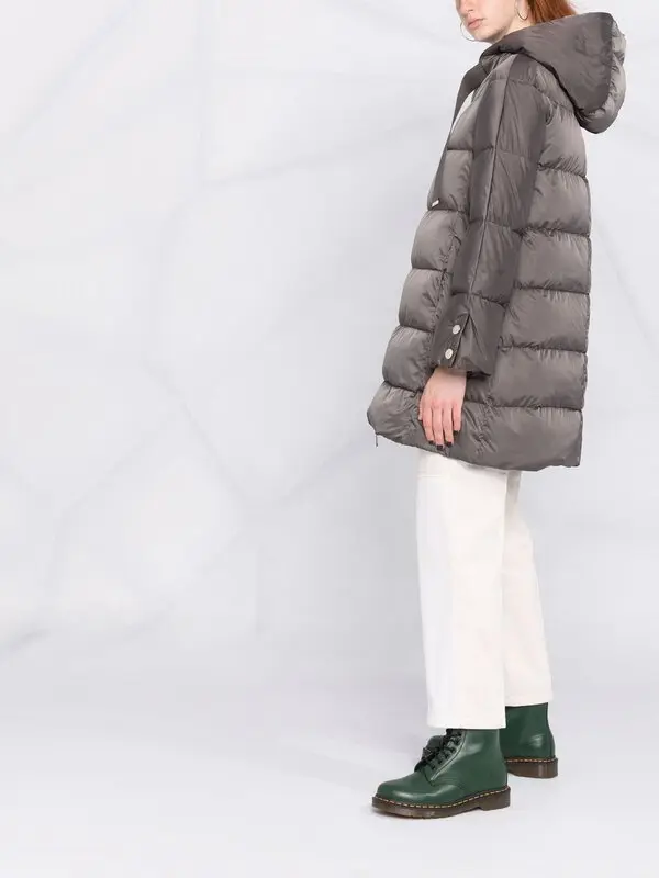 Herno Hooded Padded Coat - Grey