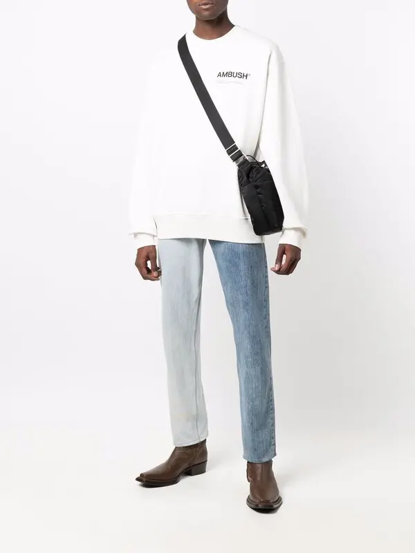 AMBUSH Logo-print Fleece Sweatshirt - White