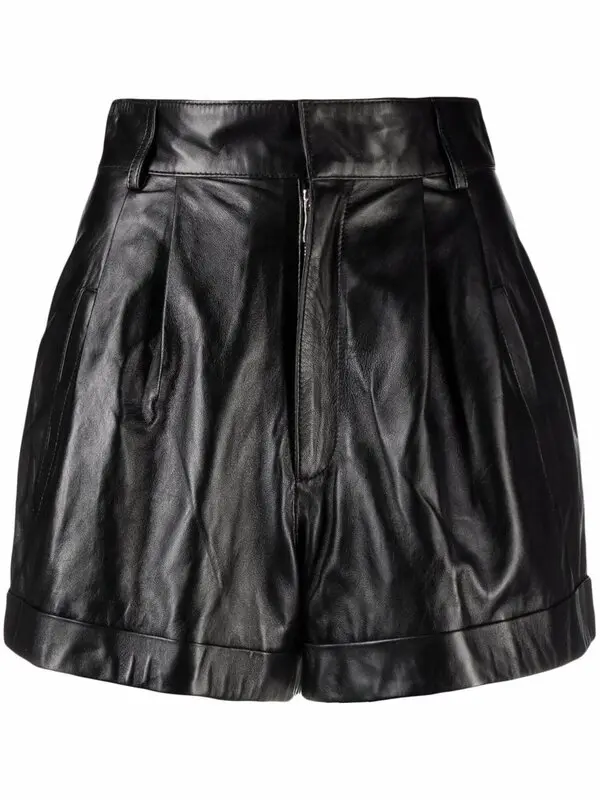 MANOKHI Jett Leather Shorts
