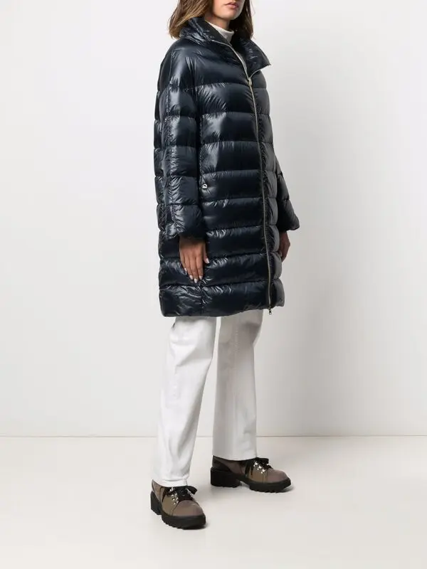 Herno Down-feather Mid-length Coat - Blue