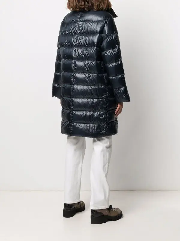 Herno Down-feather Mid-length Coat - Blue